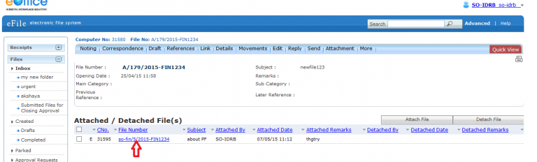 eOffice - How to work with eFile