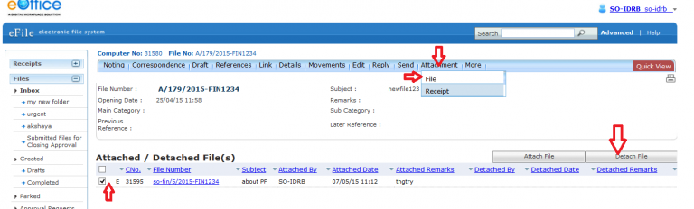 eOffice - How to work with eFile