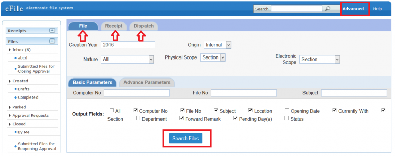 eOffice - Other useful features available in eFile