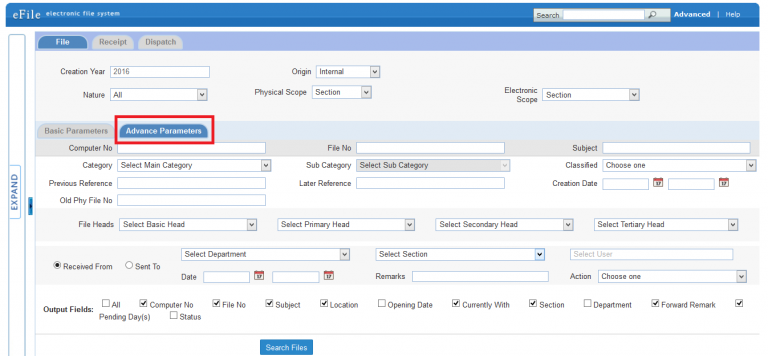 eOffice - Other useful features available in eFile